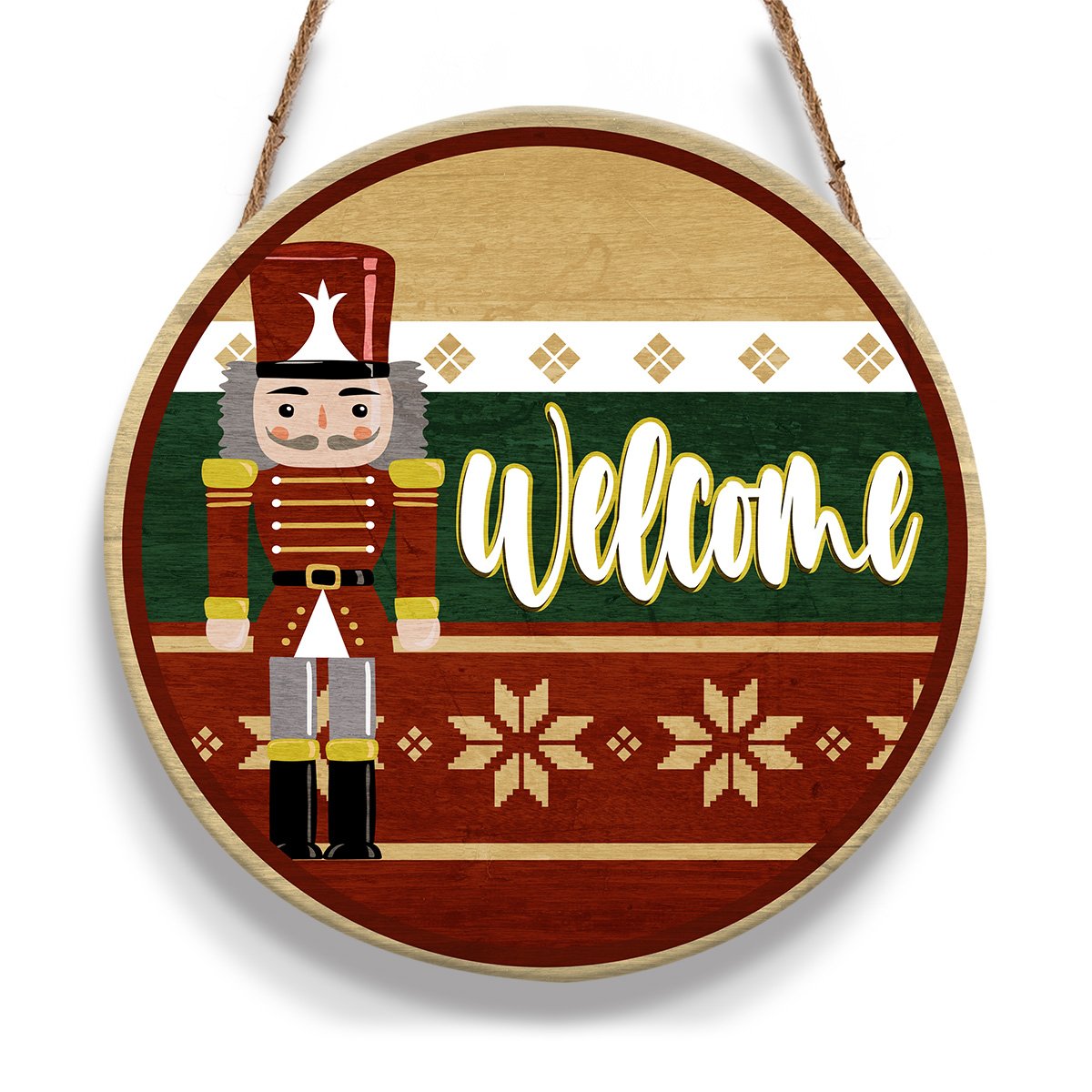 Nutcracker Welcome Personalizedwitch Round Wood Sign Outdoor Decor – PERSONALIZEDWITCH