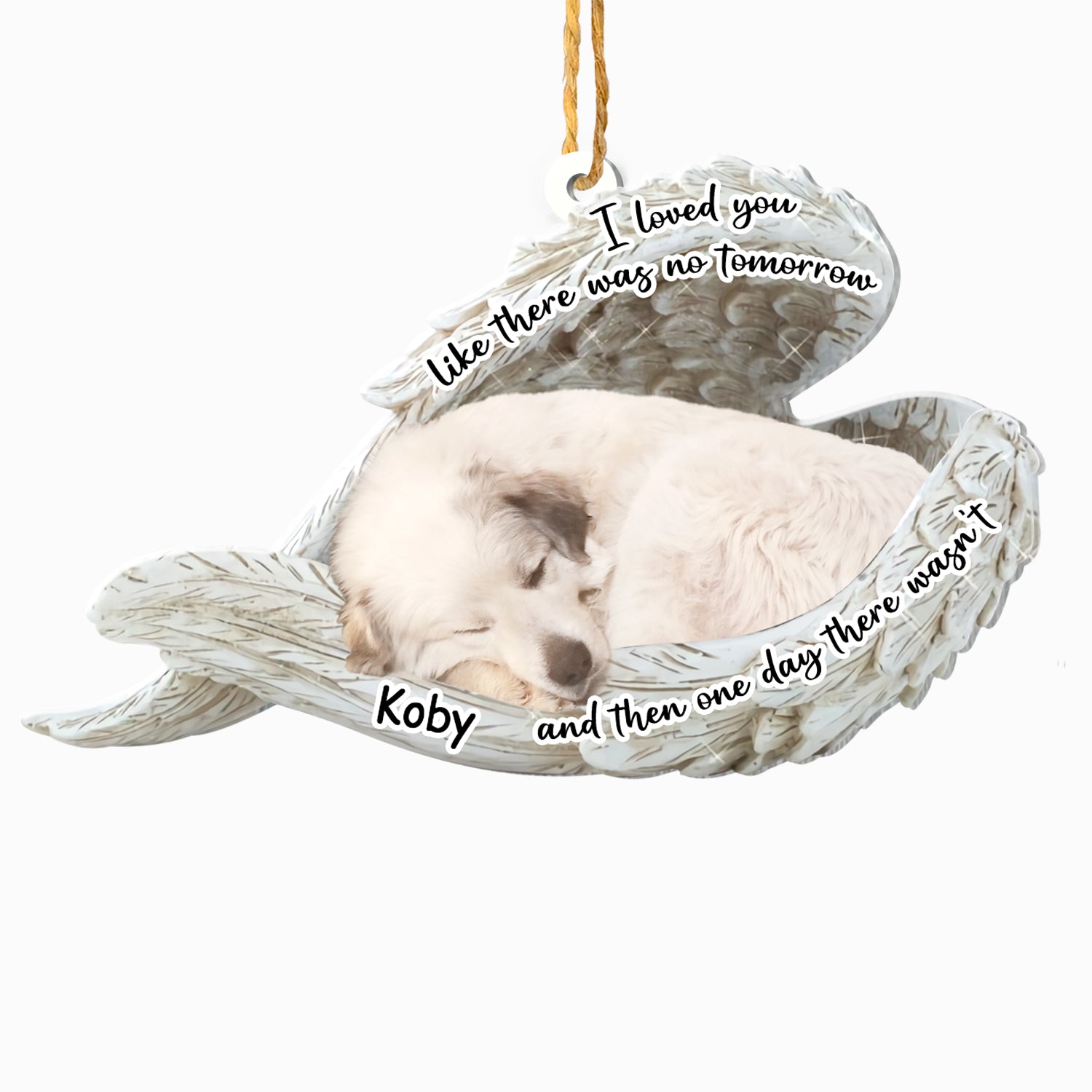 Personalized Great Pyrenees Sleeping Angel Memorial Aluminum Ornament ...
